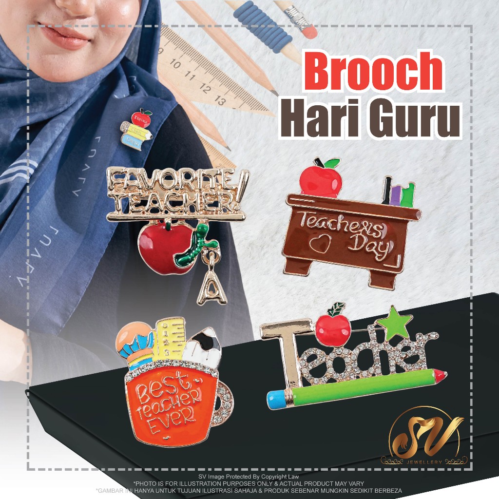 Brooch Tudung Muslimah Hadiah Hari Guru Pin Tudung Murah Muslimah ...
