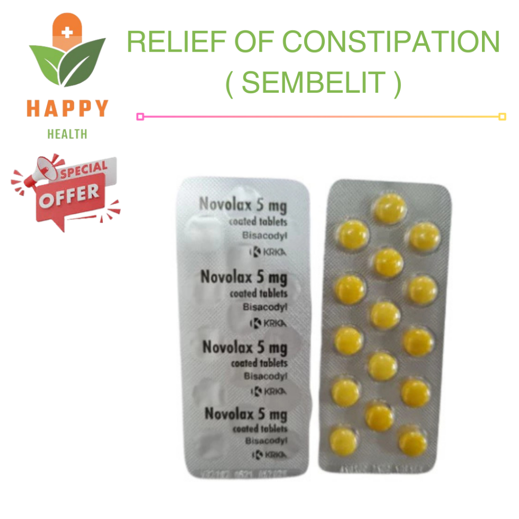 [ Exp 9/2026 ] Novolax 5MG Tablet 15'S - Sembelit / Constipation ...