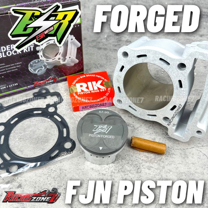 TERBARU ESR MOTOR RACING BLOCK CERAMIC + FJN FORGED PISTON Y15ZR LC135 ...