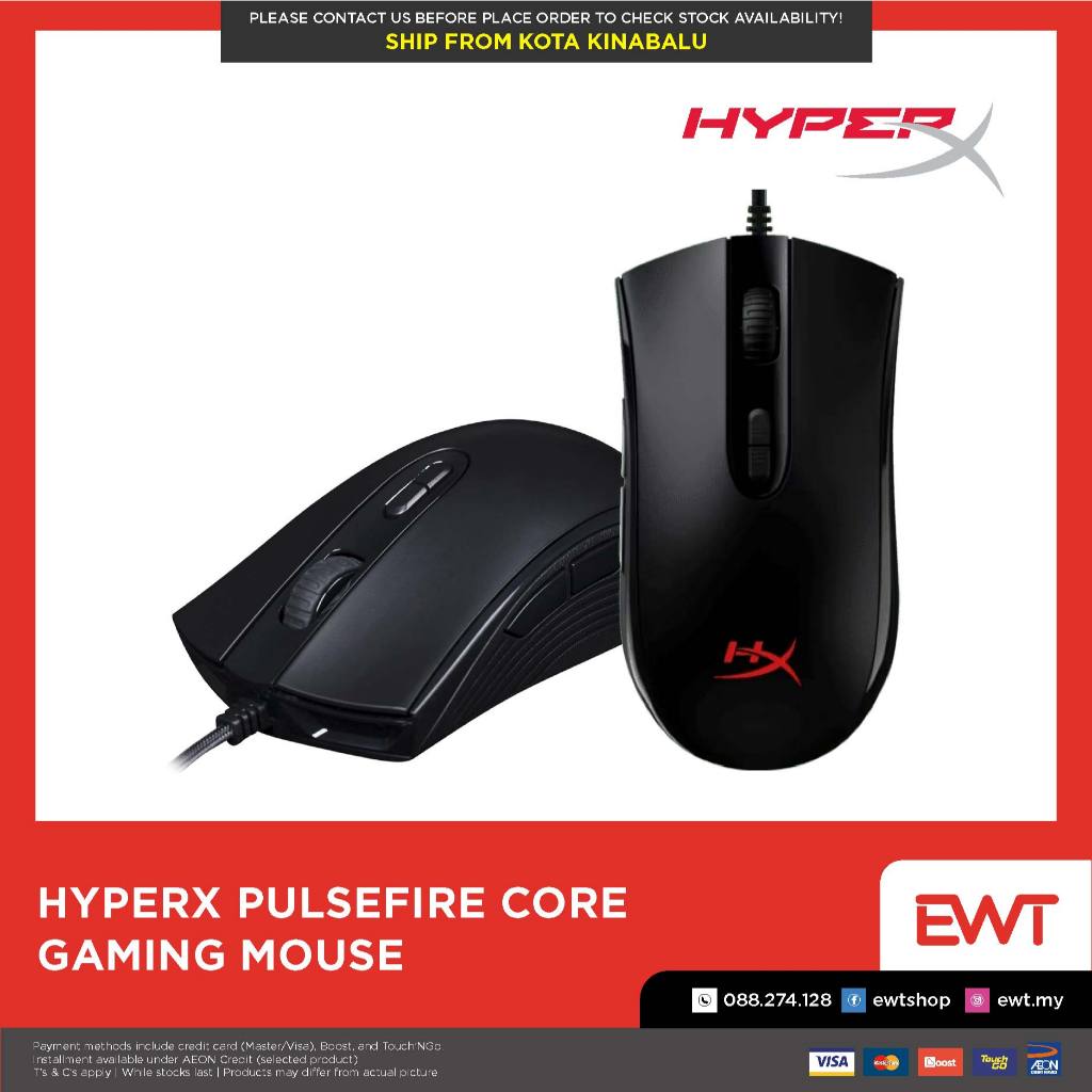 HyperX Pulsefire Core Gaming Mouse 100% ORIGINAL | Shopee Malaysia