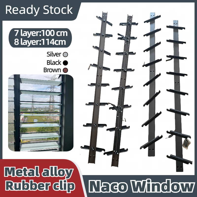 Tingkap Nako Cermin 6/7/8 Layers Blade Naco Window Louver Aluminium ...