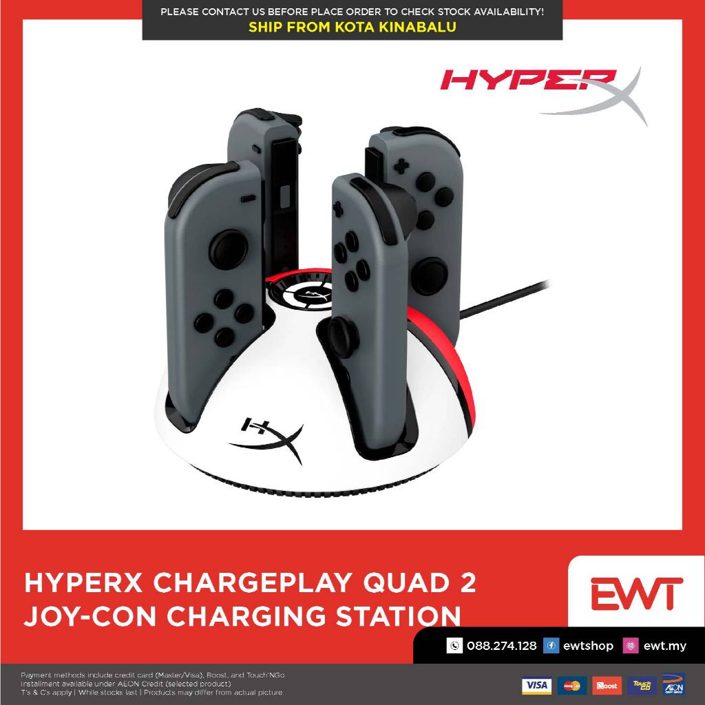 HyperX ChargePlay Quad 2 for Nintendo Switch 100% ORIGINAL | Shopee ...