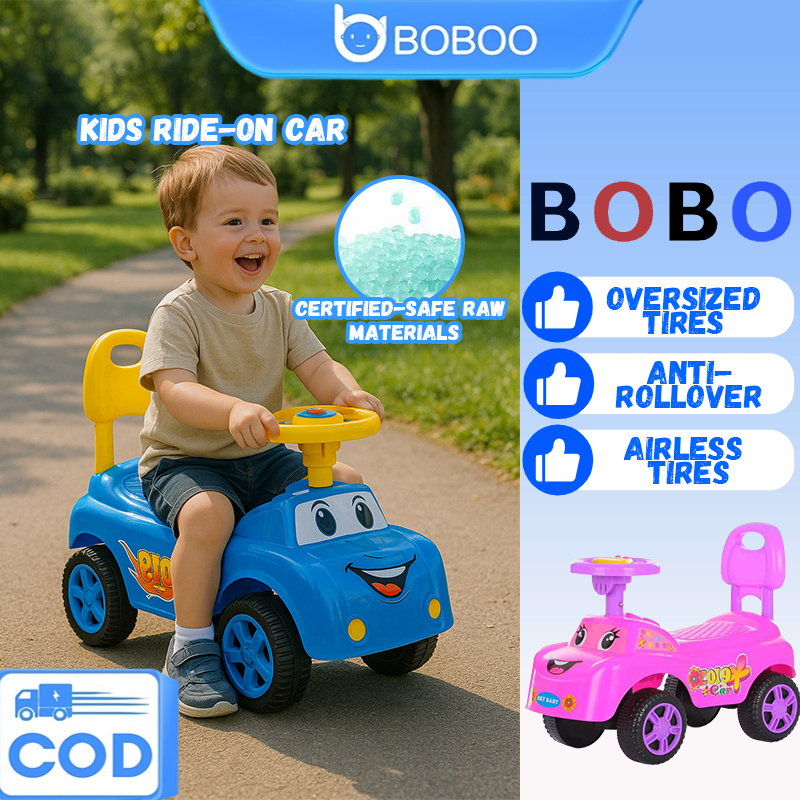 COD Kids Ride On Car 4 Wheels Ride On Toy Car Push Baby Car with Music ...