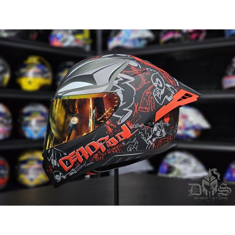 Original Mesuca Marvel Disney DC Sanrio Collaboration Full Face Helmet ...