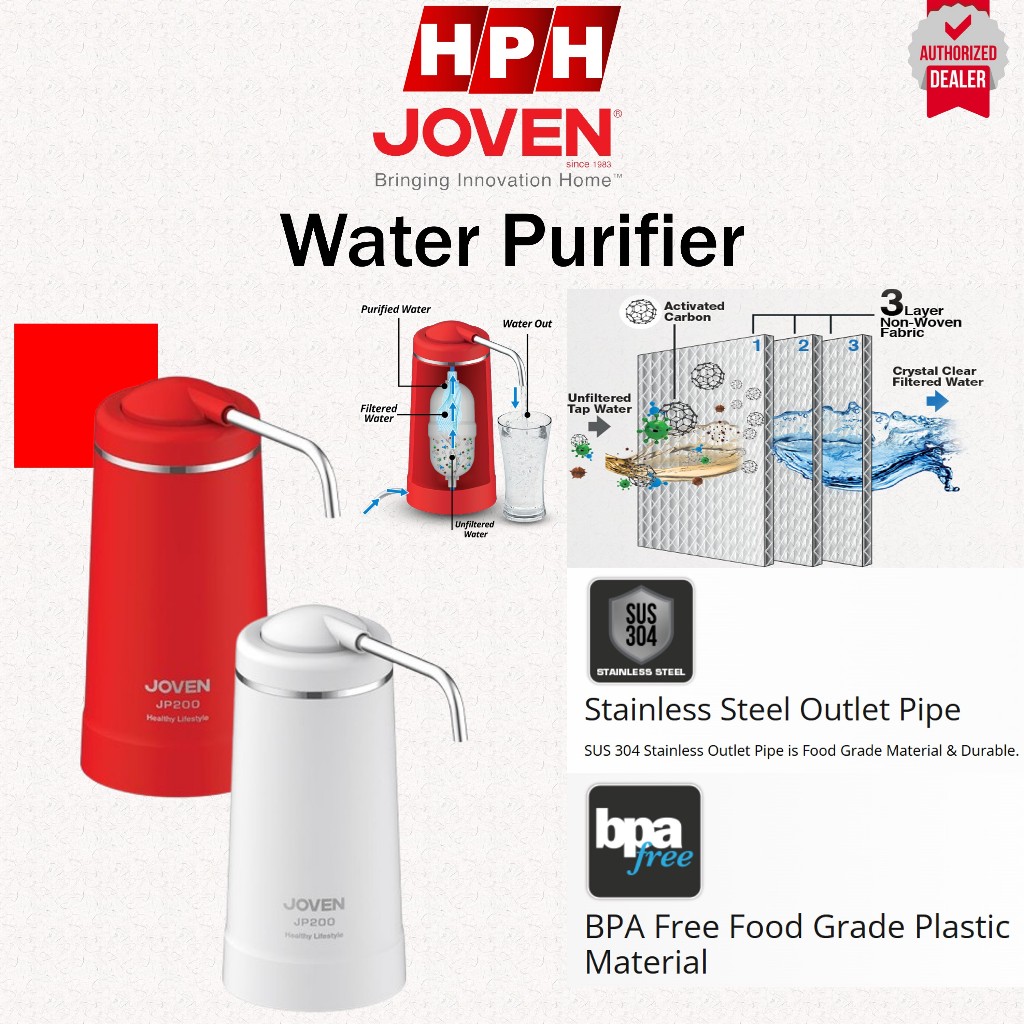 Joven Water Purifier JP200 Water Filter Cartridge JP200C / SUS304 ...