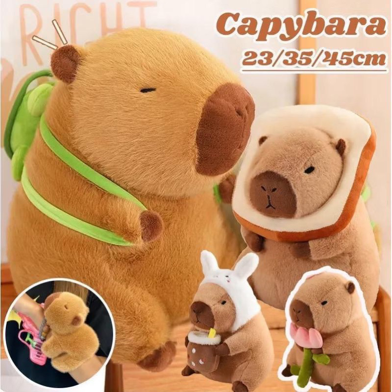 Capybara Plush Toy Patung Lembut Capybara Comel 35cm/55cm/90cm | Bantal ...