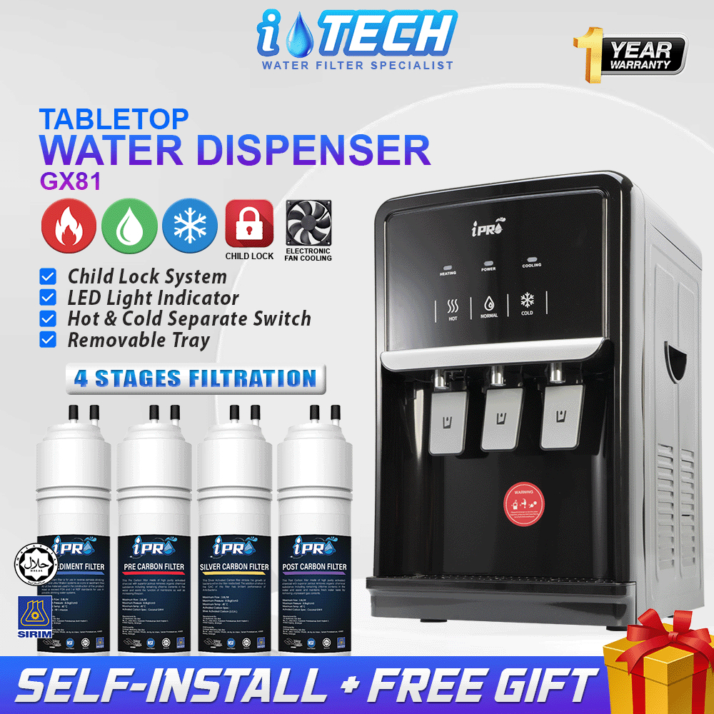 I-TECH Tabletop Water Dispenser Hot Warm Cold GX81 - 4 Stages ...