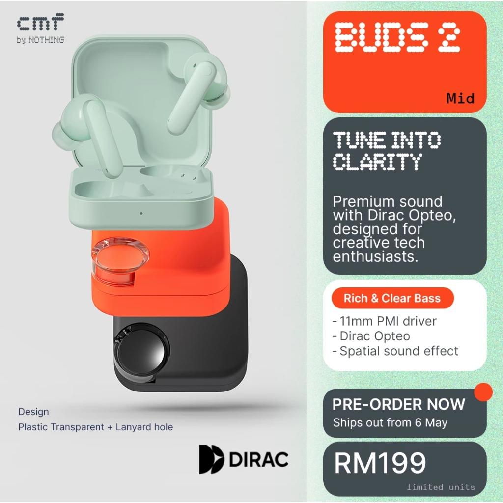 [NEW] CMF Buds 2 (11mm PMI Driver with Dirac Opteo | 48dB Hybrid ANC ...