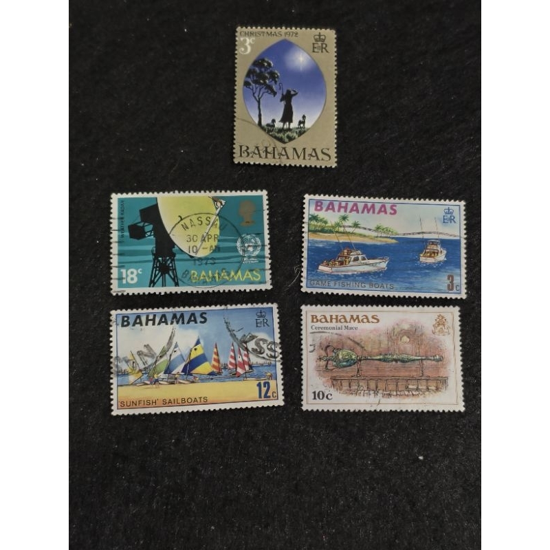 IB05 Bahamas genuine postage stamps 5 different mixed used | Shopee ...