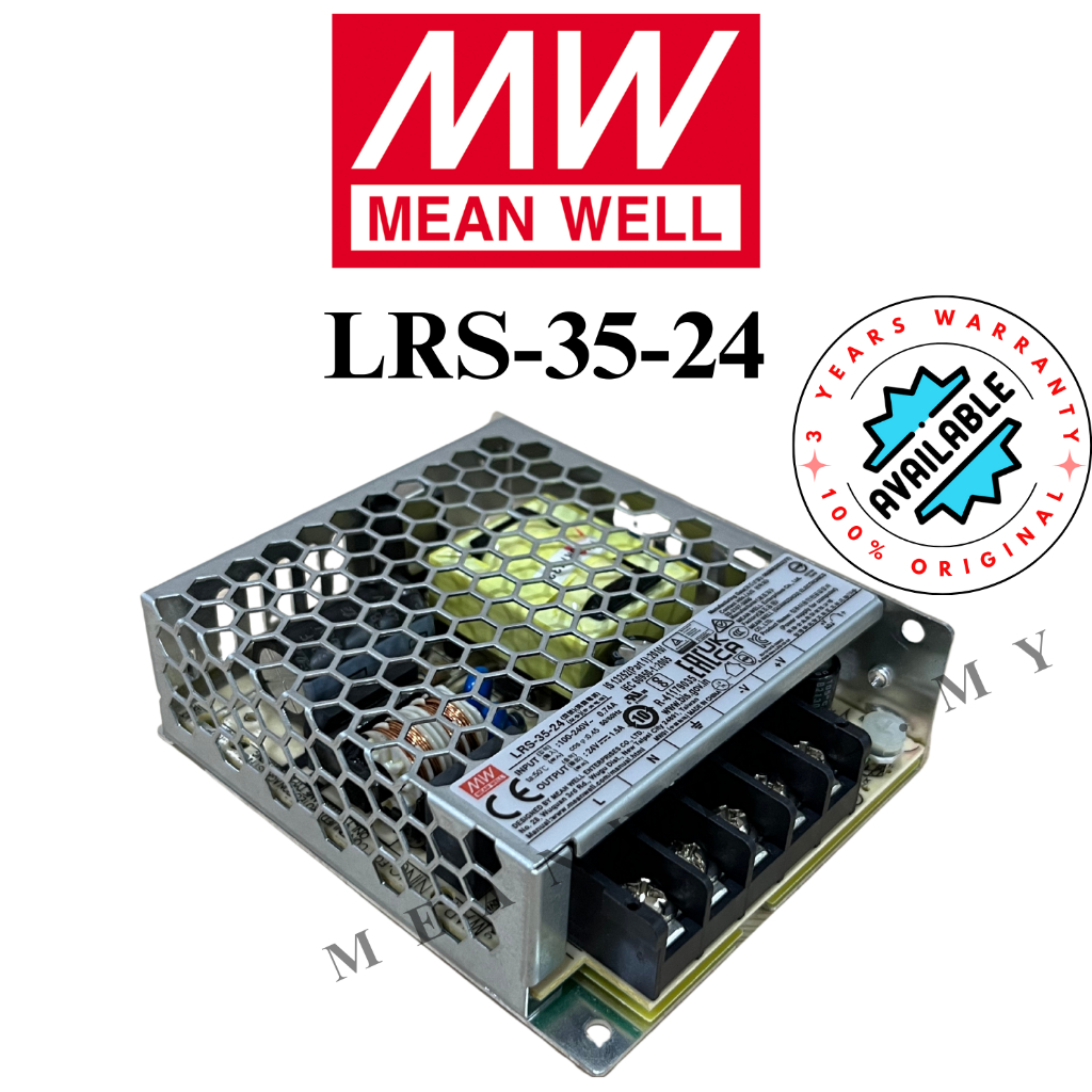 Mean Well LRS-35-24 35W 24V 1.5A MeanWell Single Output Switching Power Supply ~ 3 YEARS ...
