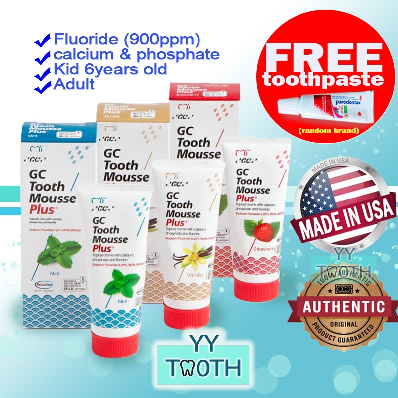 D5C Krim toothmousse plus flouride GC Toothmousse PLUS Fluoride tooth ...