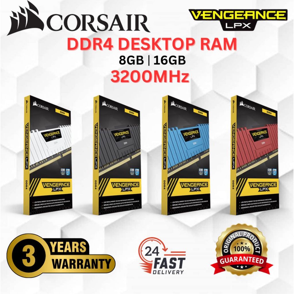 Corsair Vengeance LPX Gaming RAM DDR4 RGB GAMING RAM ( 3200MHZ ...