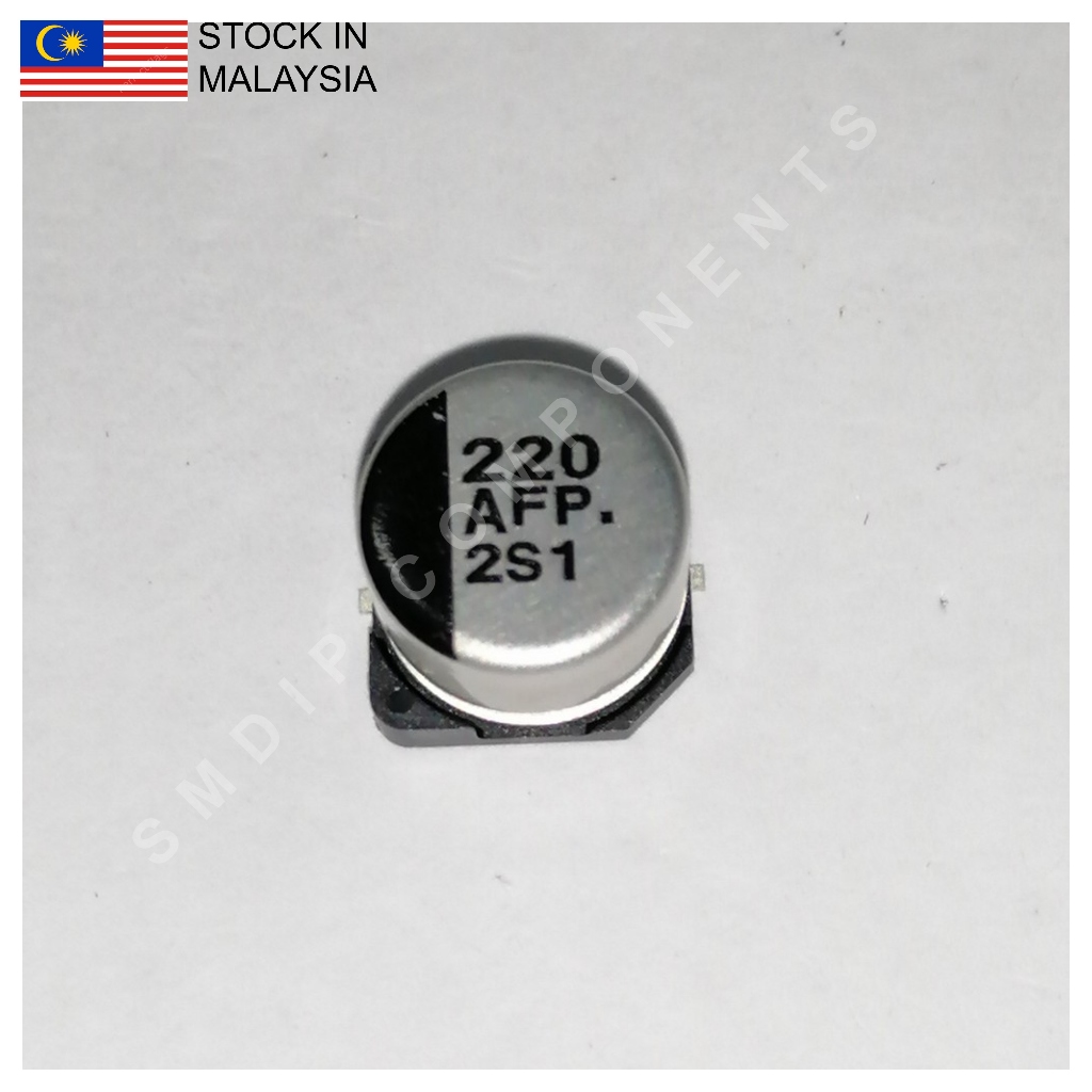 2PCS Japanese-Grade 220uF 10V 105°C, SMD Capacitor, 8mm x 6.2mm ...