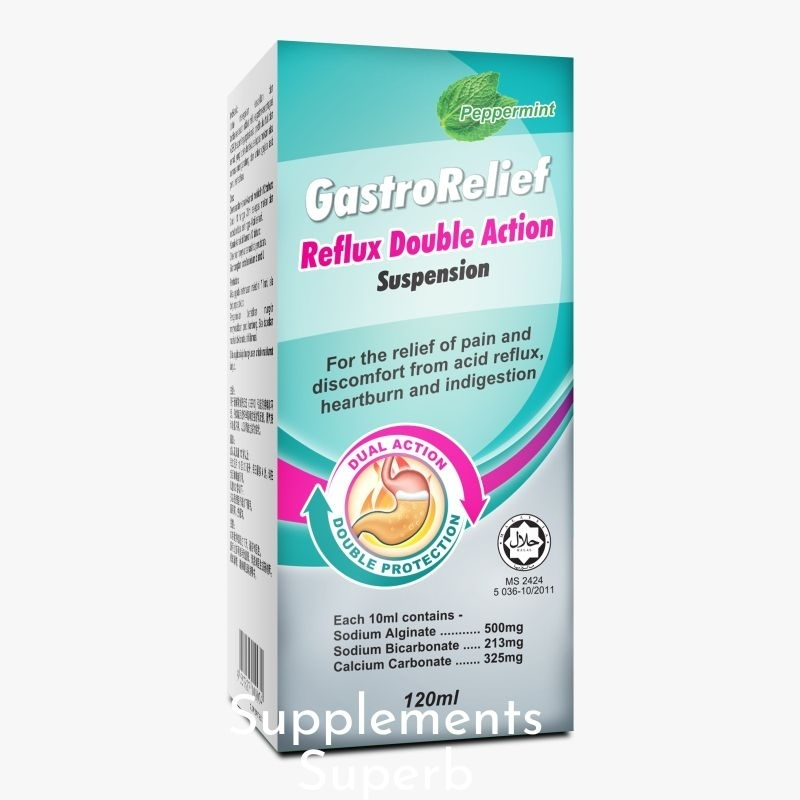 GastroRelief Reflux Double Action Suspension 120mL (Exp: July 2026 ...