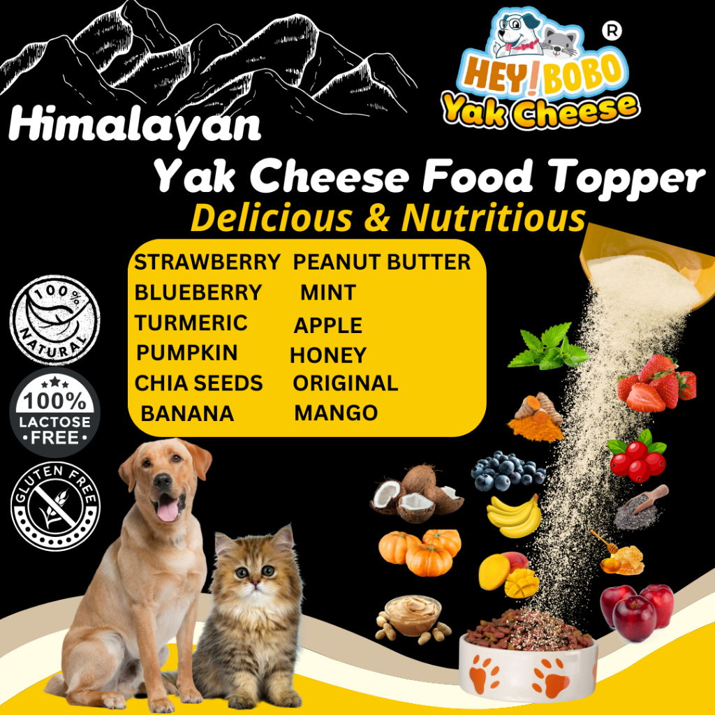 [HEY!BOBO] Natural Pure YAK CHEESE Topper For All-aged Dog Cat Healthy ...