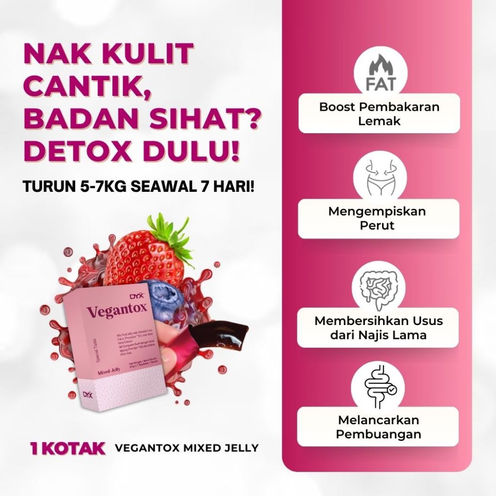 VEGAN-TOX DYX JELLY DETOX ONLY 1 BOX | Shopee Malaysia