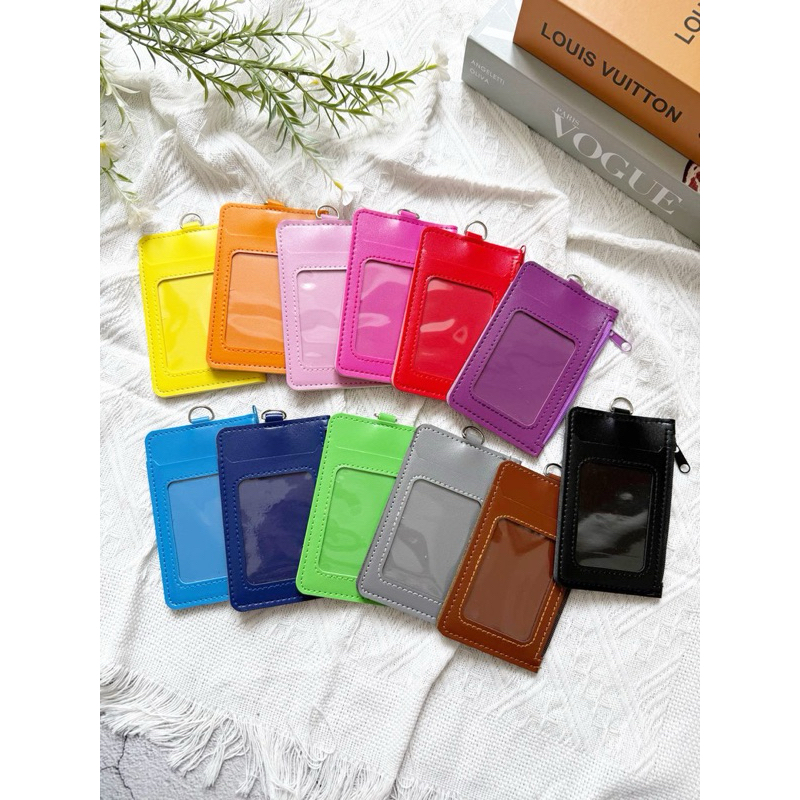Multiple Pocket With Zip Vertical ID Card Holder | Shopee Malaysia