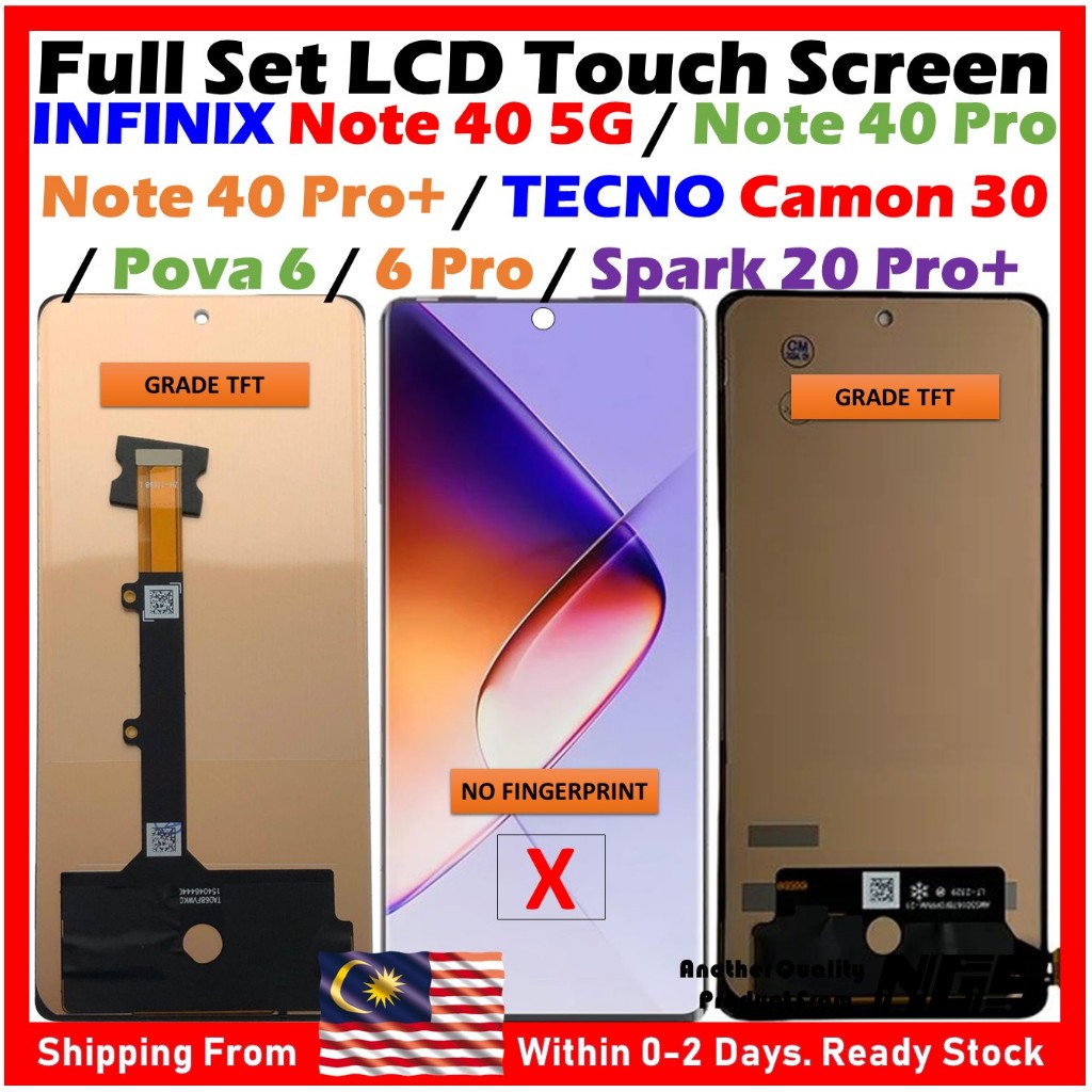 NGS Brand Full Set LCD Touch Screen For INFINIX Note 40 5G / Note 40 ...