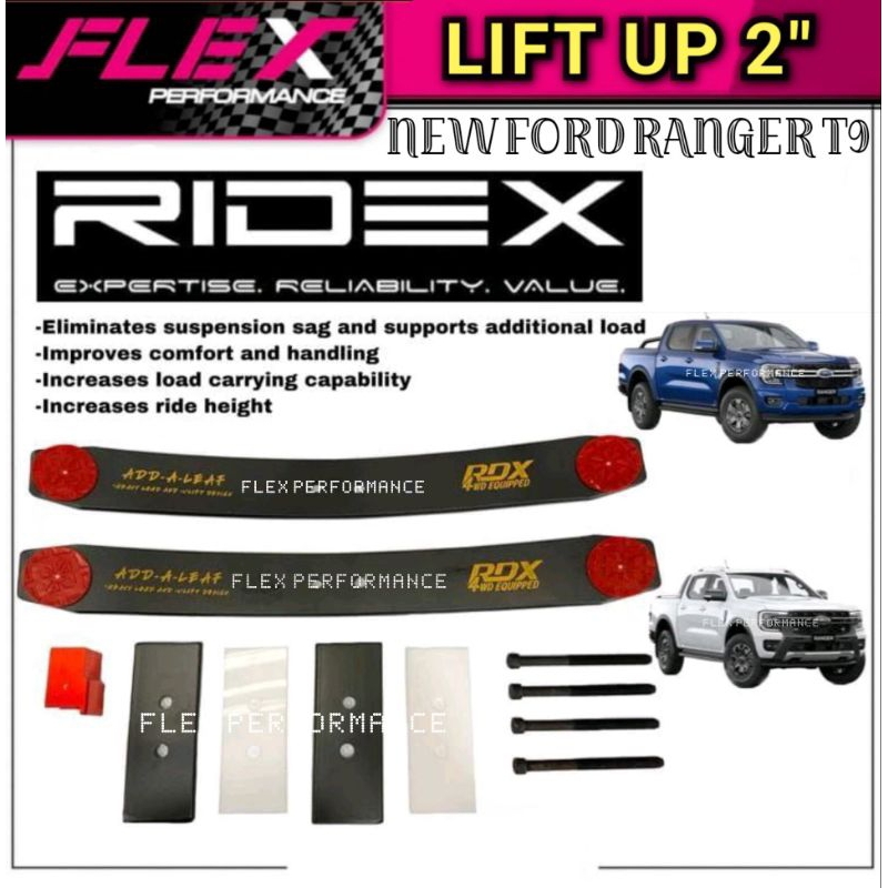 FORD RANGER T9 LIFT UP 2" RIDEX ADD A LEAF SPRING WITH SENSOR BLOCK ...