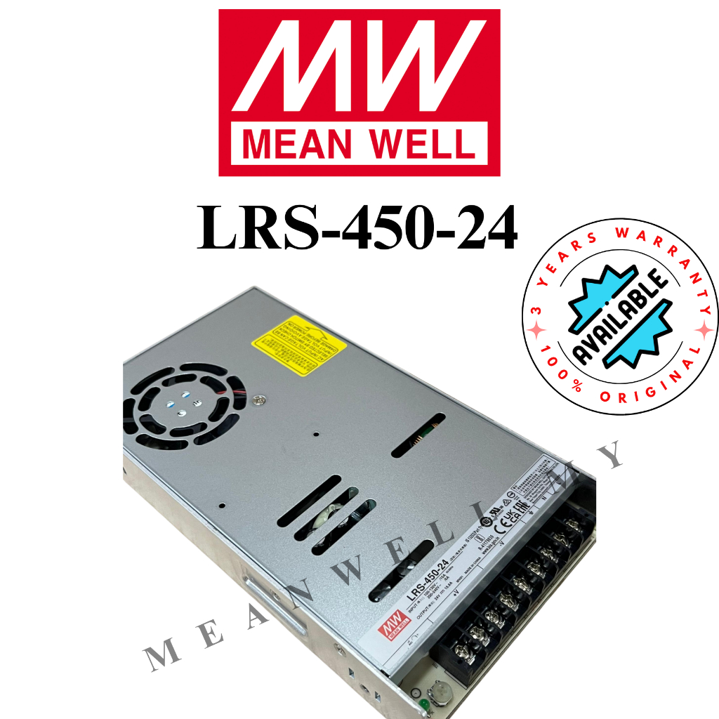 Mean Well LRS-450-24 450W 24V 18.8A MeanWell Single Output Switching Power Supply ~ 3 YEARS ...