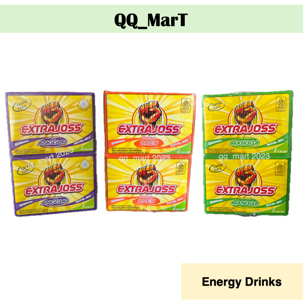 Extra Joss Rasa Mangga/Oren/Anggur/Active 10 Boxes | Halal | Stamina ...