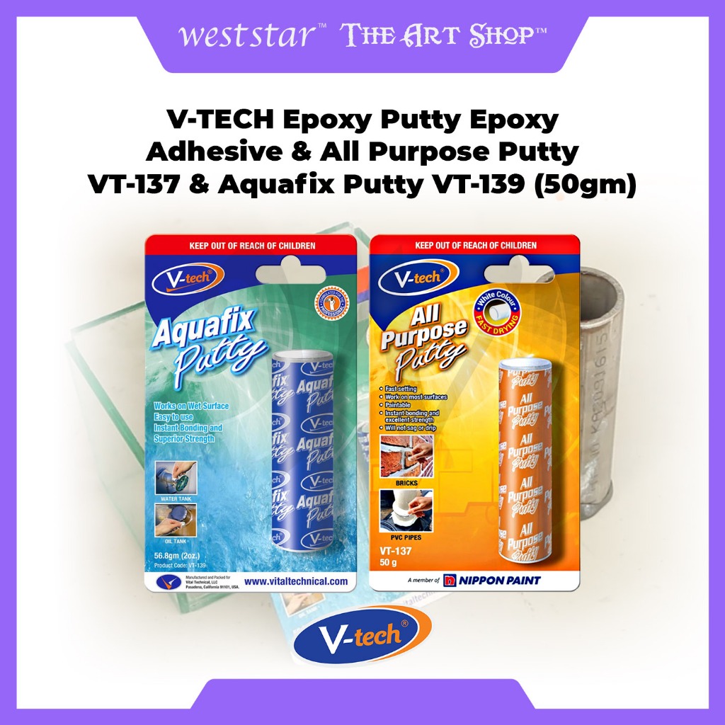 [WETAS] V-TECH Epoxy Putty Epoxy Adhesive and Putty All Purpose Putty ...