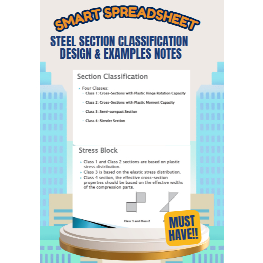 STEEL SECTION CLASSIFICATION DESIGN & EXAMPLES NOTES | Shopee Malaysia