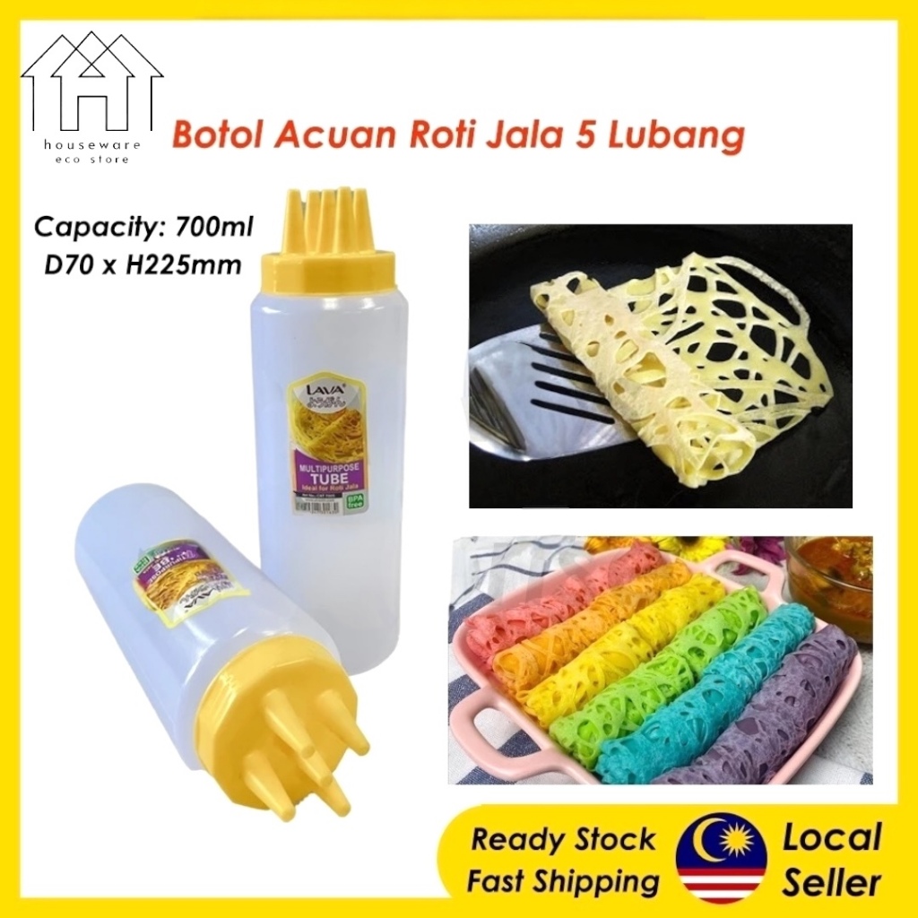 LAVA Botol Acuan Roti Jala / Roti Jala Mould / Multipurpose Tube ...