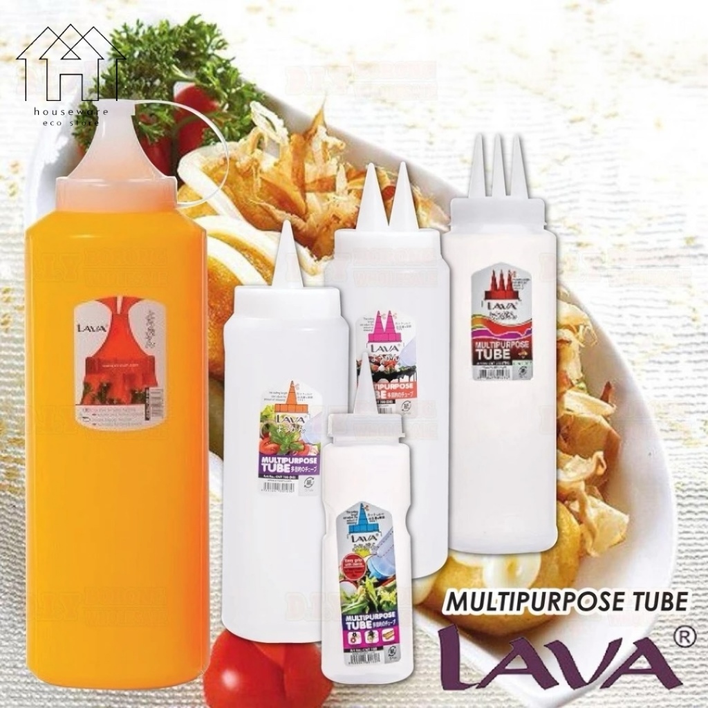 Lava Sauce Squeezer Multipurpose Tube Sauce Bottle Container Roti Jala ...