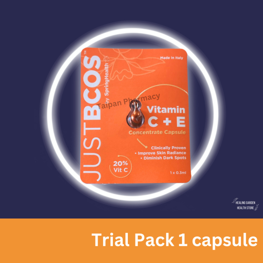 Just Bcos Vitamin C+E Concentrate Capsule (1x0.3ml) – Radiant Skin in ...