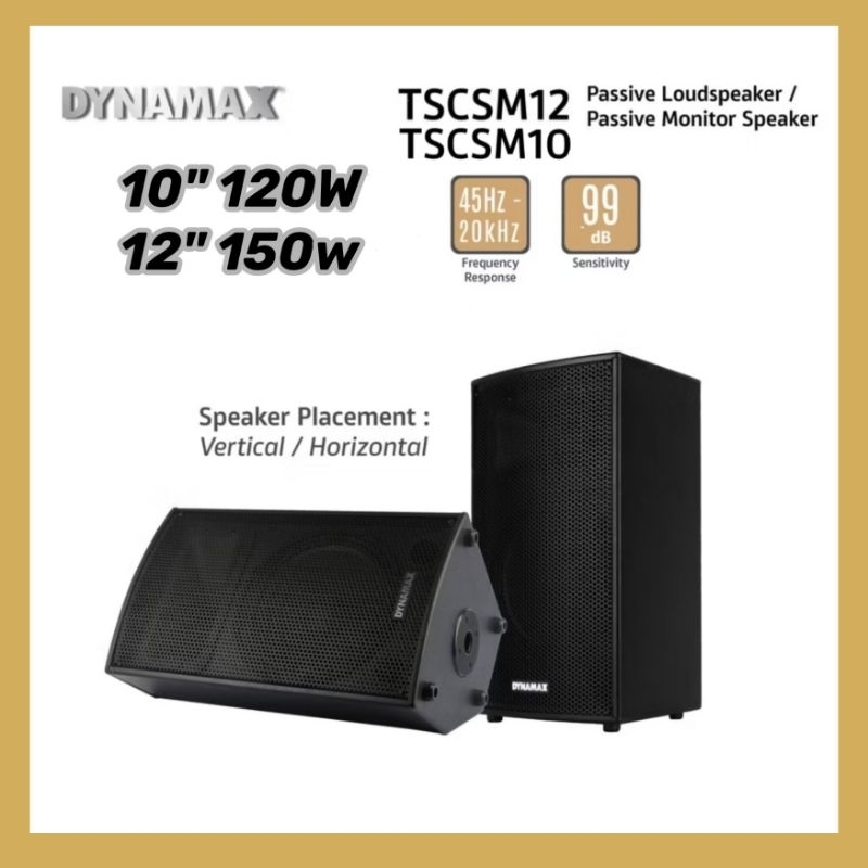 Dynamax 10" 12" Speaker 2-WAY Passive Loudspeaker 1 biji (harga sebiji speaker) TSCSM10 TSCSM12 ...