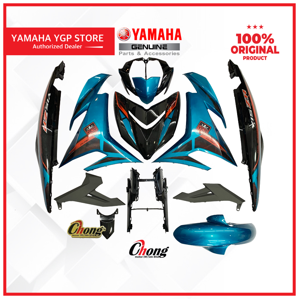 Yamaha Y15ZR Ysuku V3 Body Cover Set & Sticker (Cyan) Original HLY ...