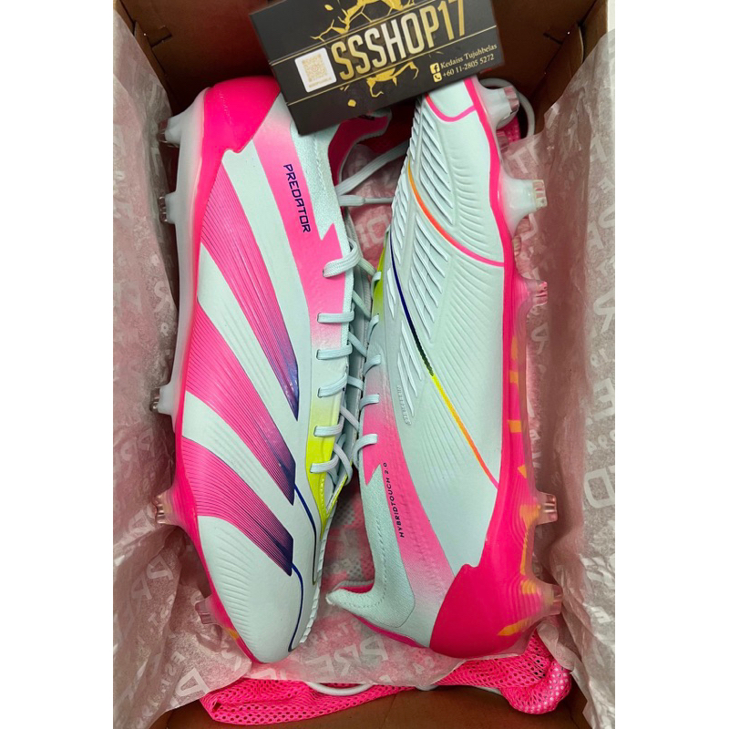 Original Adidas Predator Elite FG - Pink White | Shopee Malaysia