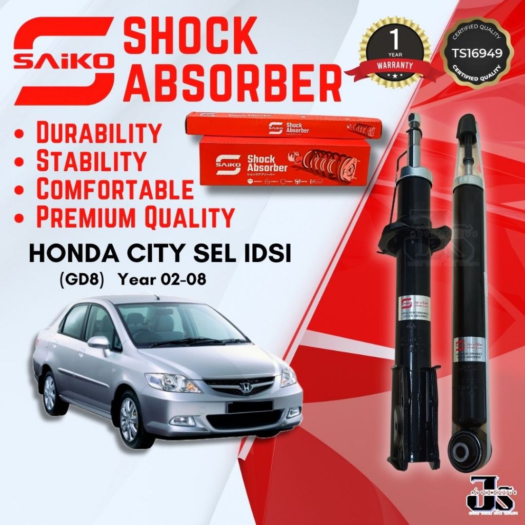 HONDA CITY SEL IDSI GD8 - SAIKO ORIGINAL Shock Absorber FRONT & REAR ...