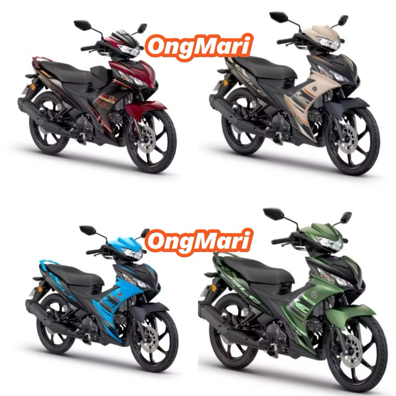 Yamaha LC FI LC 135 V8 FI 100% Original Cover Set With Sticker BSA Blue ...