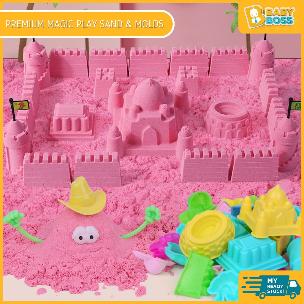 BabyBoss Premium Magic Sand 1kg Moldable Sensory Toys Sandbox Sand Mold ...