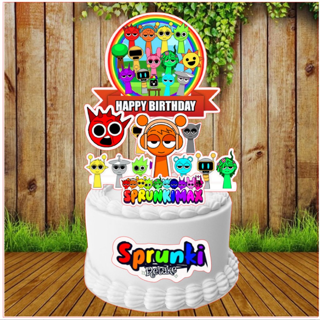 SPRUNKI CAKE TOPPER 001 | Shopee Malaysia