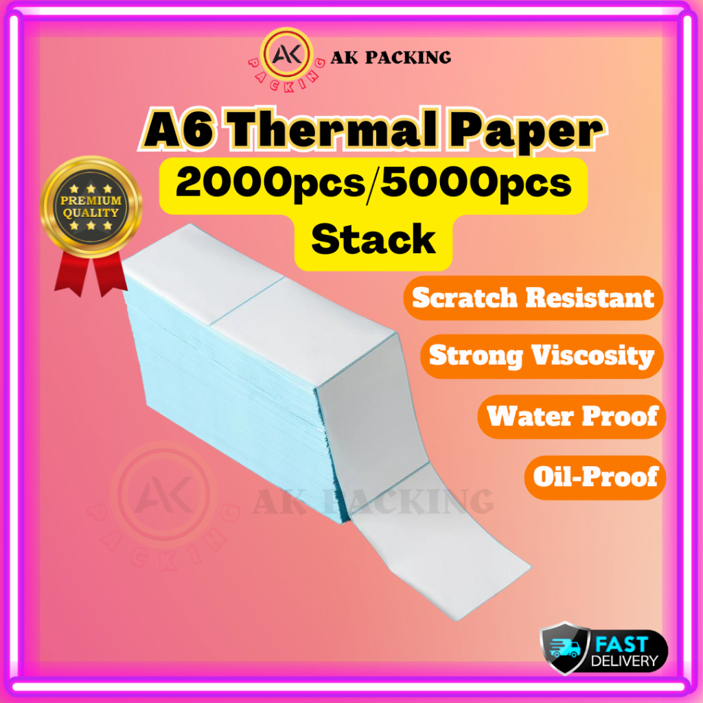 AKPACKING A6 Thermal Paper A6 2000pcs/5000pcs Airway Bill Paper Awb ...