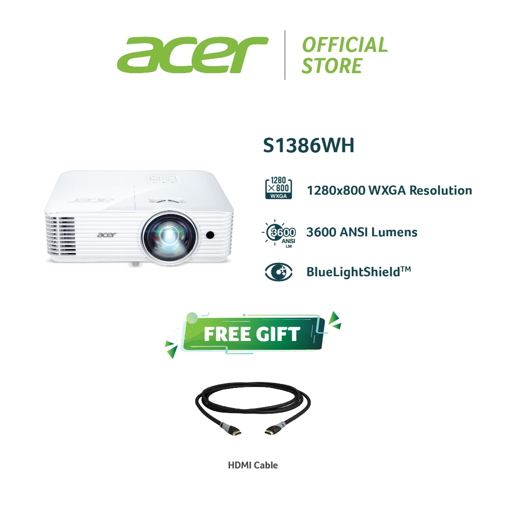 Acer S1386WH WXGA Projector | Shopee Malaysia
