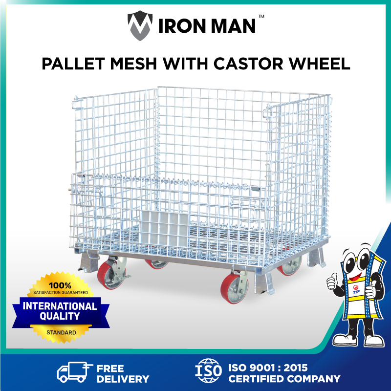 TTF Rack™ (IRON MAN PALLET MESH) PM3/ PM5/ PM7/ PM9 + WHEEL 800&900KG ...