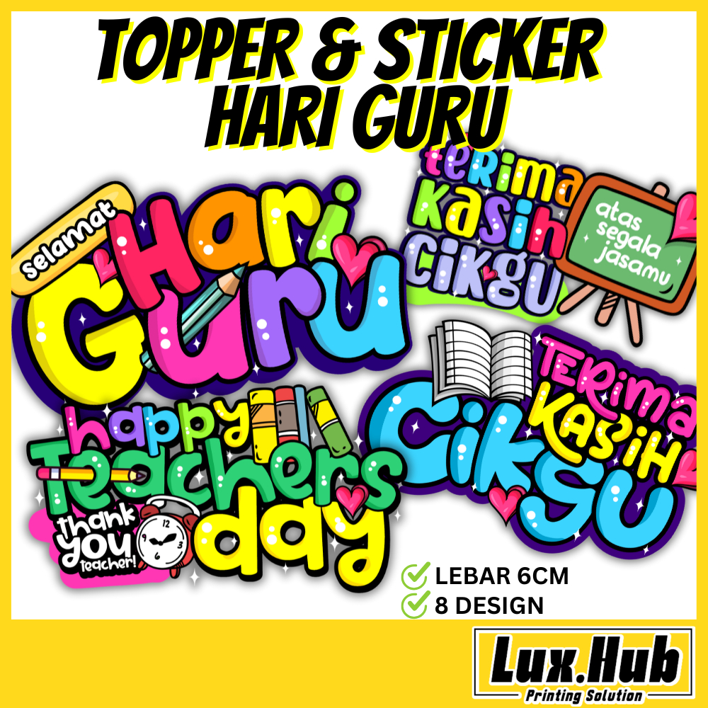 Sticker Hari Guru | Topper Card Hari Guru | Teachers Day | Shopee Malaysia
