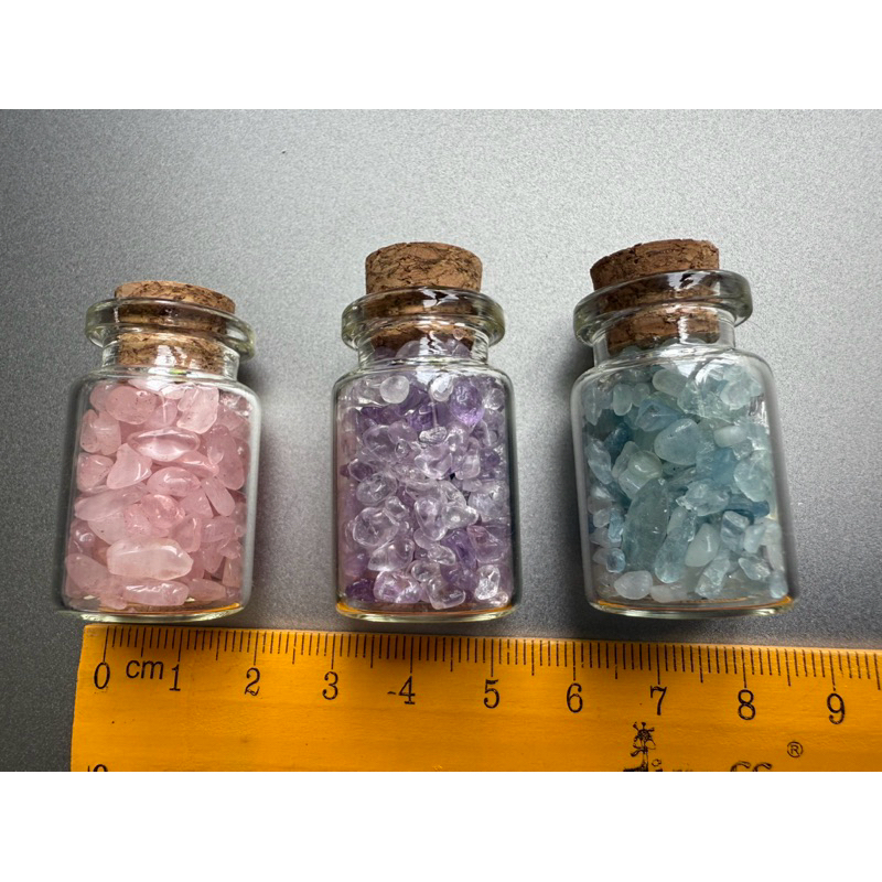 Crystal Pocket Vials Small Loose Crystal Gemstone in Mini Bottle Energy ...