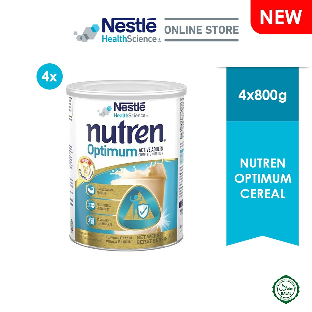 Nutren Optimum Cereal. Adult Complete Nutrition, Whey Protein milk ...