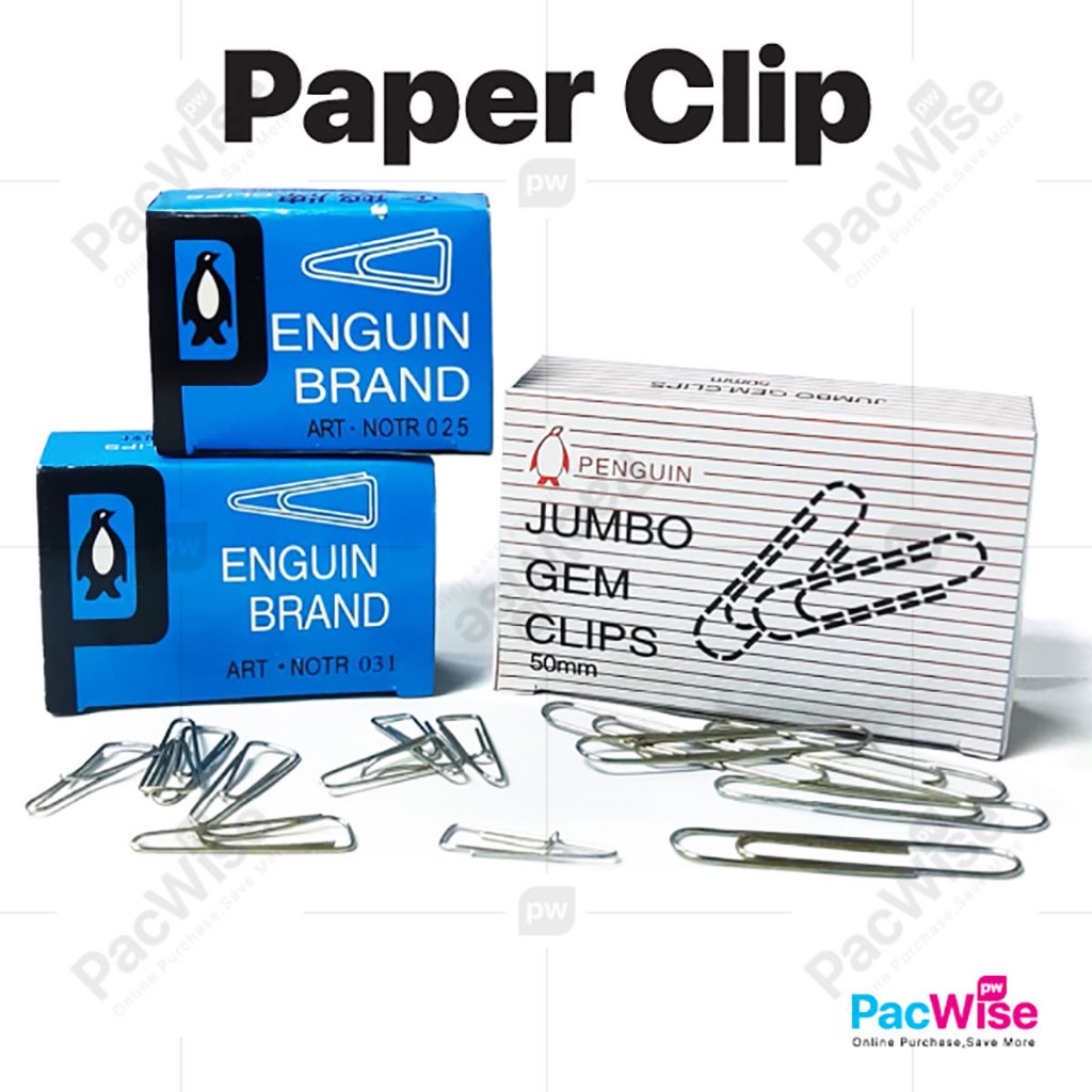 Penguin Paper Clip / Klip Kertas – Jumbo Gem Clips / Giant Paper Clips ...