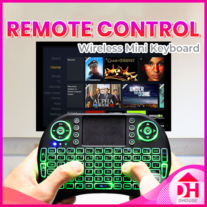 Wireless Mini Keyboard Touchpad Remote Control PC Android Ipad TV Box ...