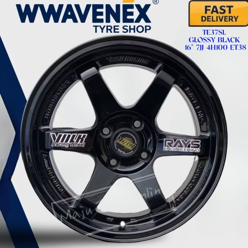 **1pc**TE37SL 16” SPORT RIM kereta WHEELS Myvi Axia Saga blm Wira ...