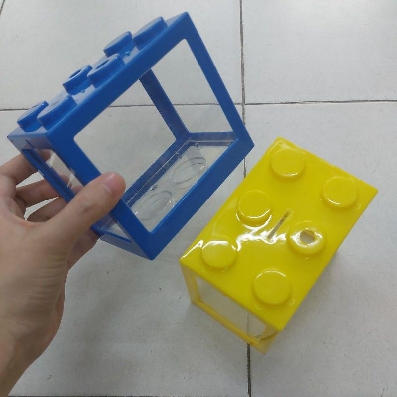 Stackable Lego Mini Betta Aquarium 12cm Plastic Display Container Box ...