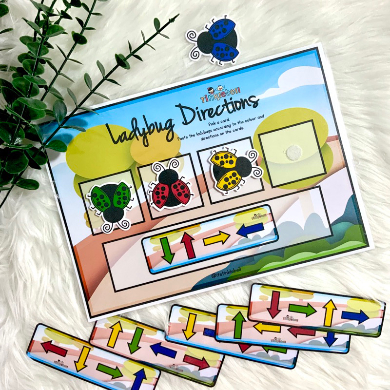 Ladybug Directions - Velcro Laminated A4 Activity | Shopee Malaysia
