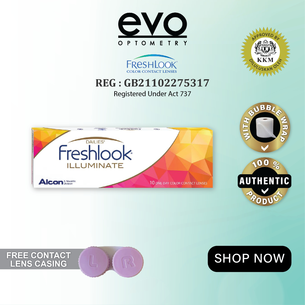 evo Alcon Freshlook ILLUMINATE Daily Cosmetic Color Contact Lens (10 ...
