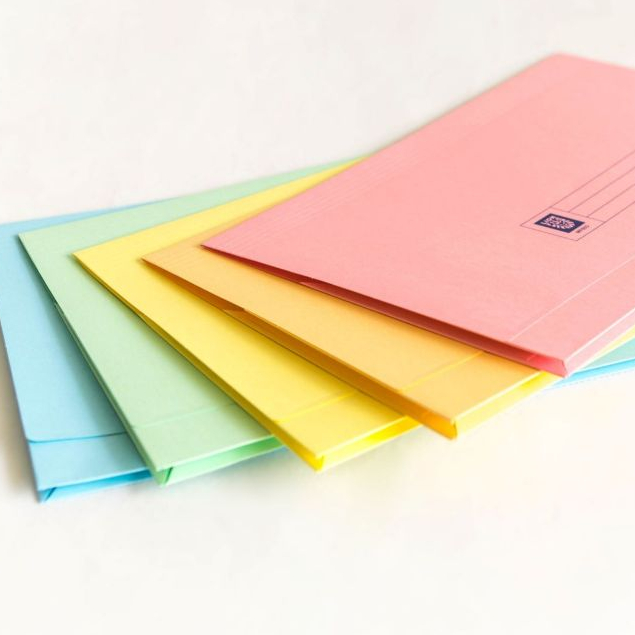 Manila Card Pocket File Mixed Assorted Colors (144 units per Box ...